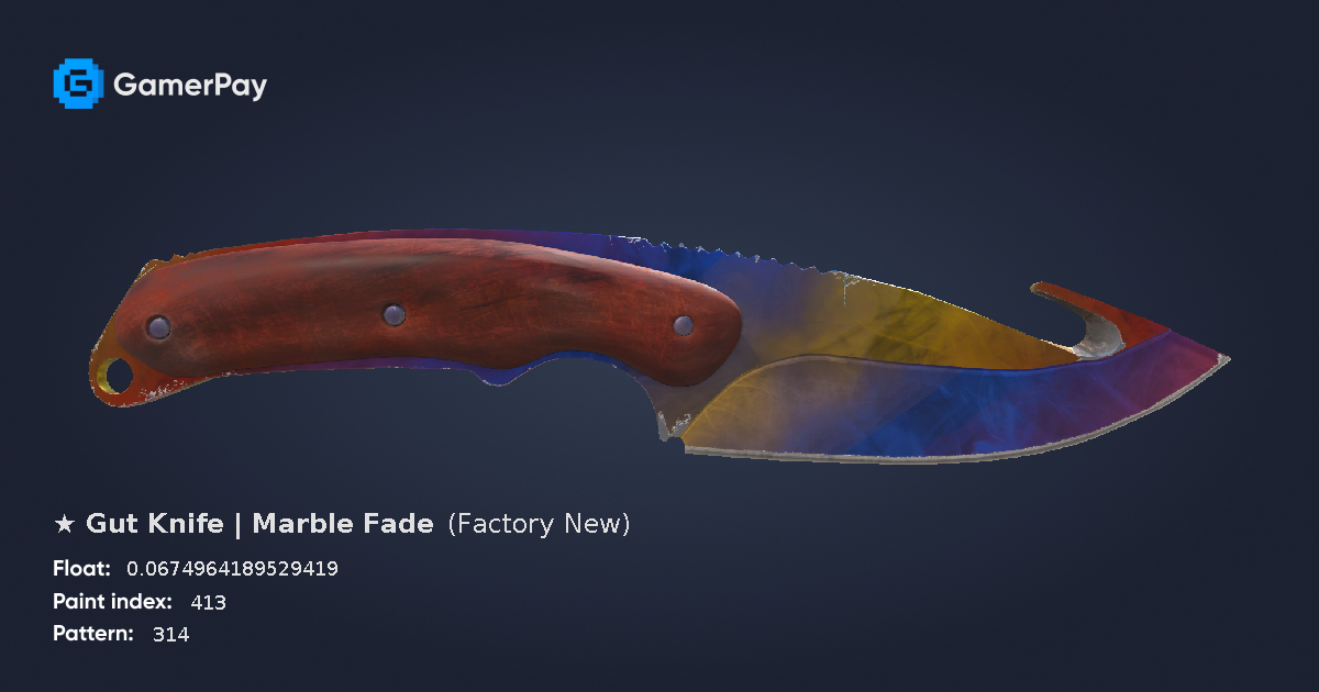 Gut Knife | Marble Fade on GamerPay