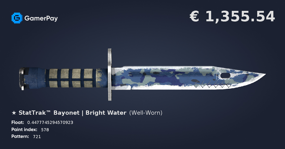 StatTrak™ Bayonet | Bright Water on GamerPay
