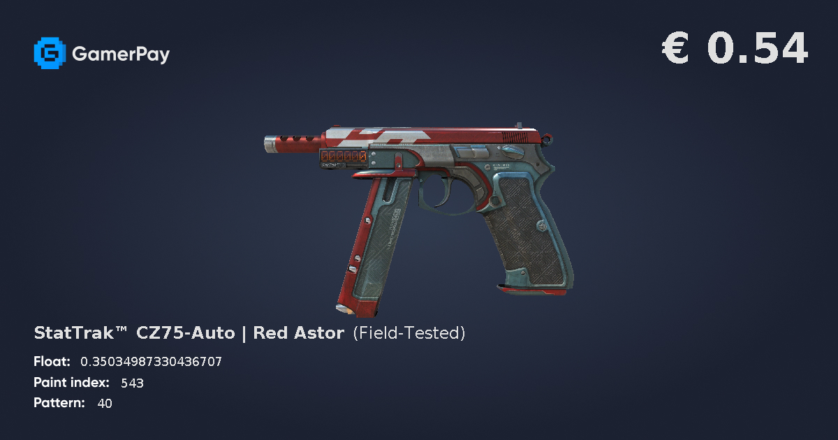 StatTrak™ CZ75-Auto | Red Astor on GamerPay