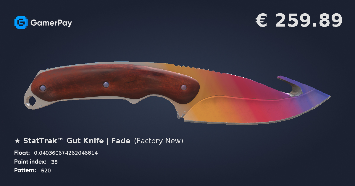 StatTrak™ Gut Knife | Fade on GamerPay