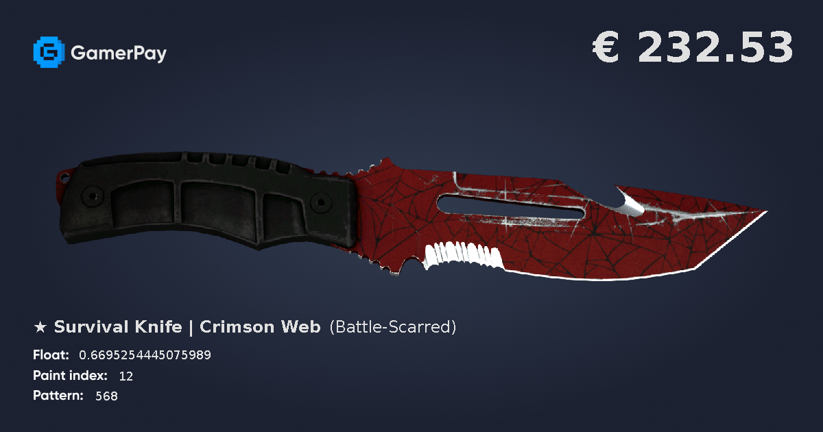 Survival Knife | Crimson Web on GamerPay
