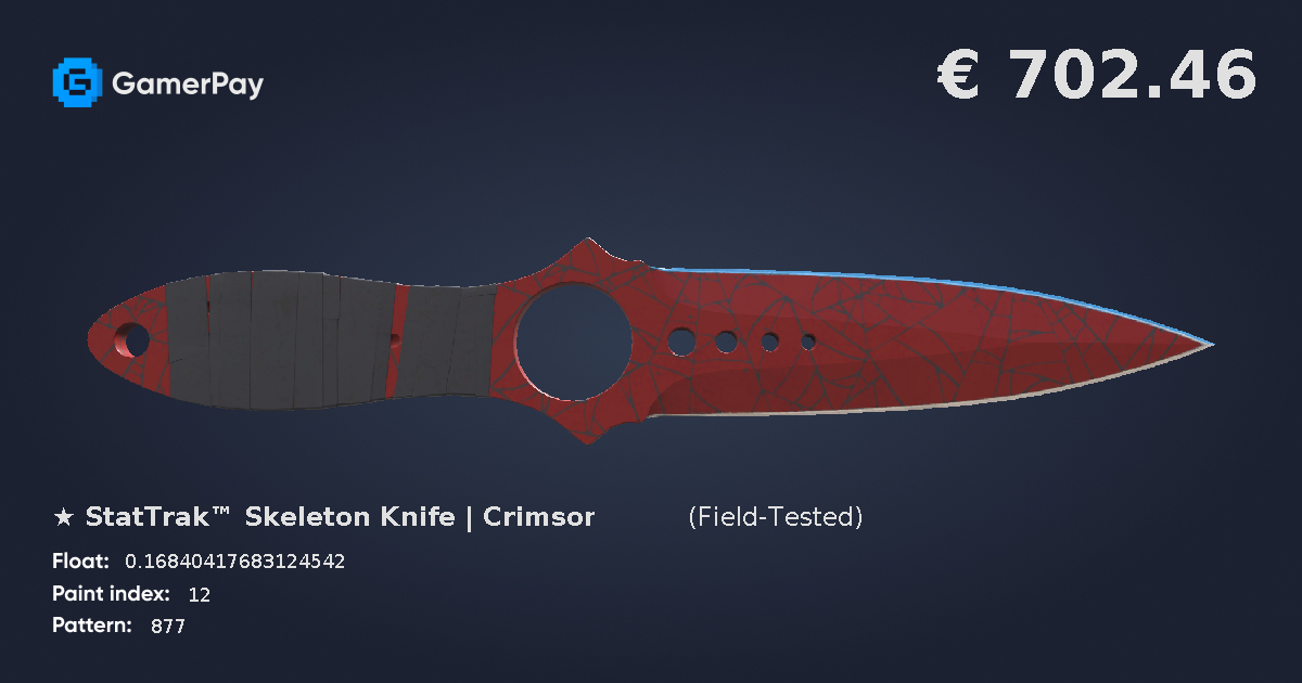 StatTrak™ Skeleton Knife | Crimson Web on GamerPay