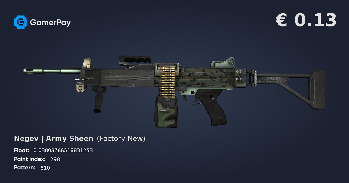 Negev | Army Sheen on GamerPay