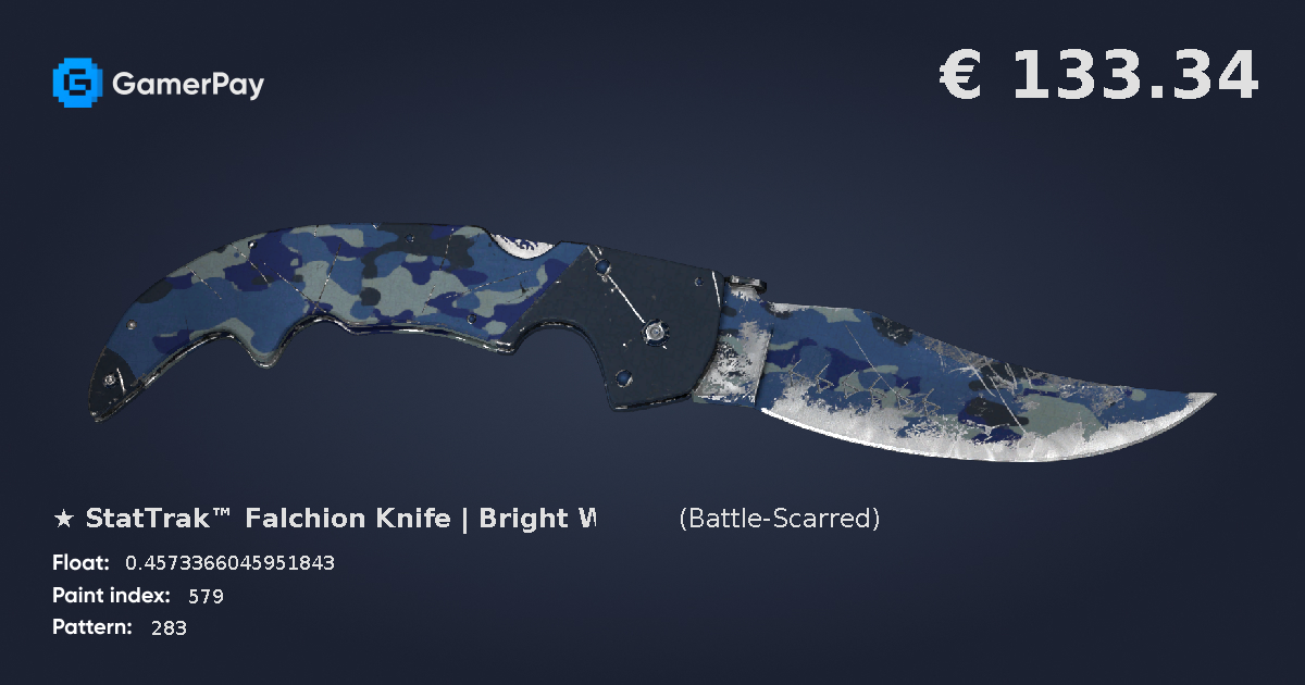 StatTrak™ Falchion Knife | Bright Water on GamerPay