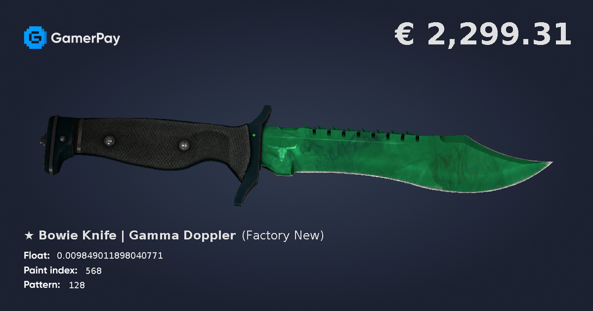 Bowie Knife | Gamma Doppler Emerald on GamerPay