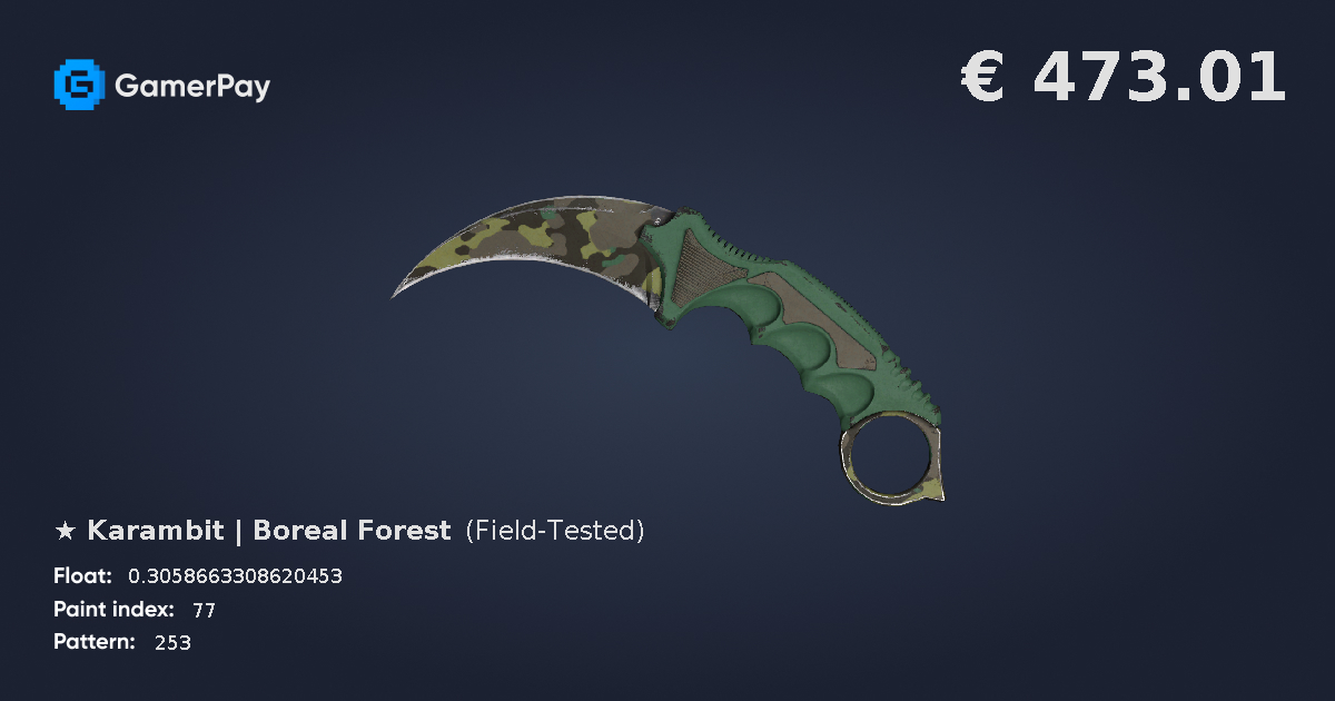 Karambit | Boreal Forest on GamerPay