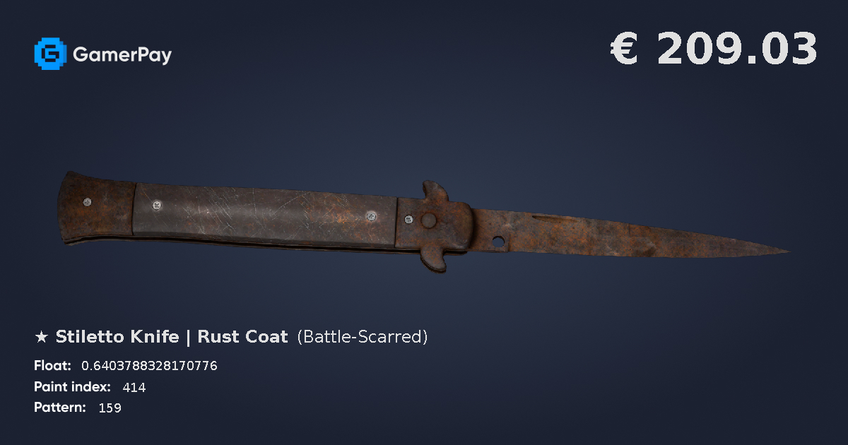 Stiletto Knife | Rust Coat on GamerPay