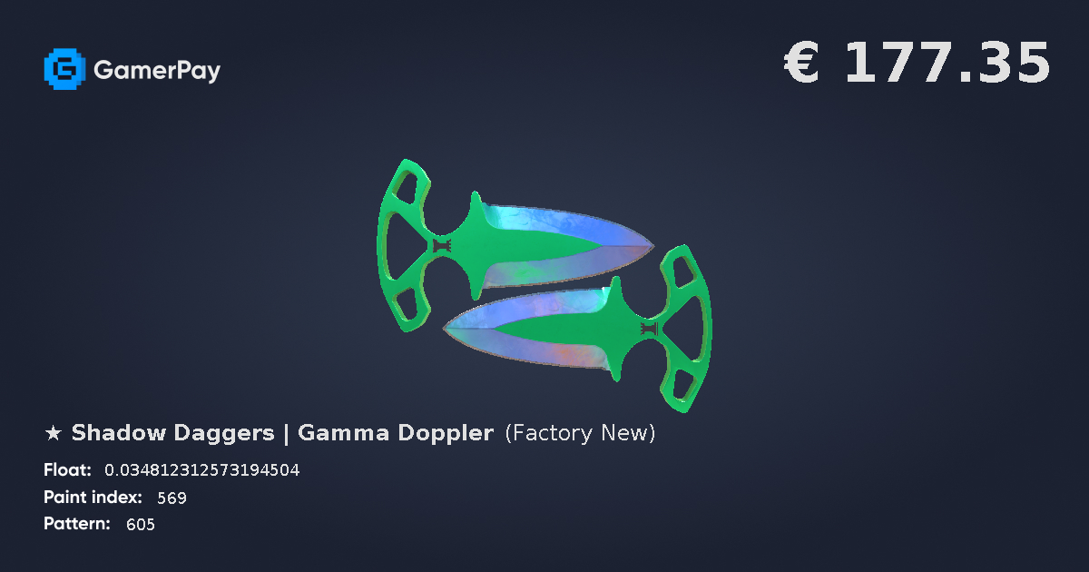 Shadow Daggers | Gamma Doppler Phase 1 on GamerPay