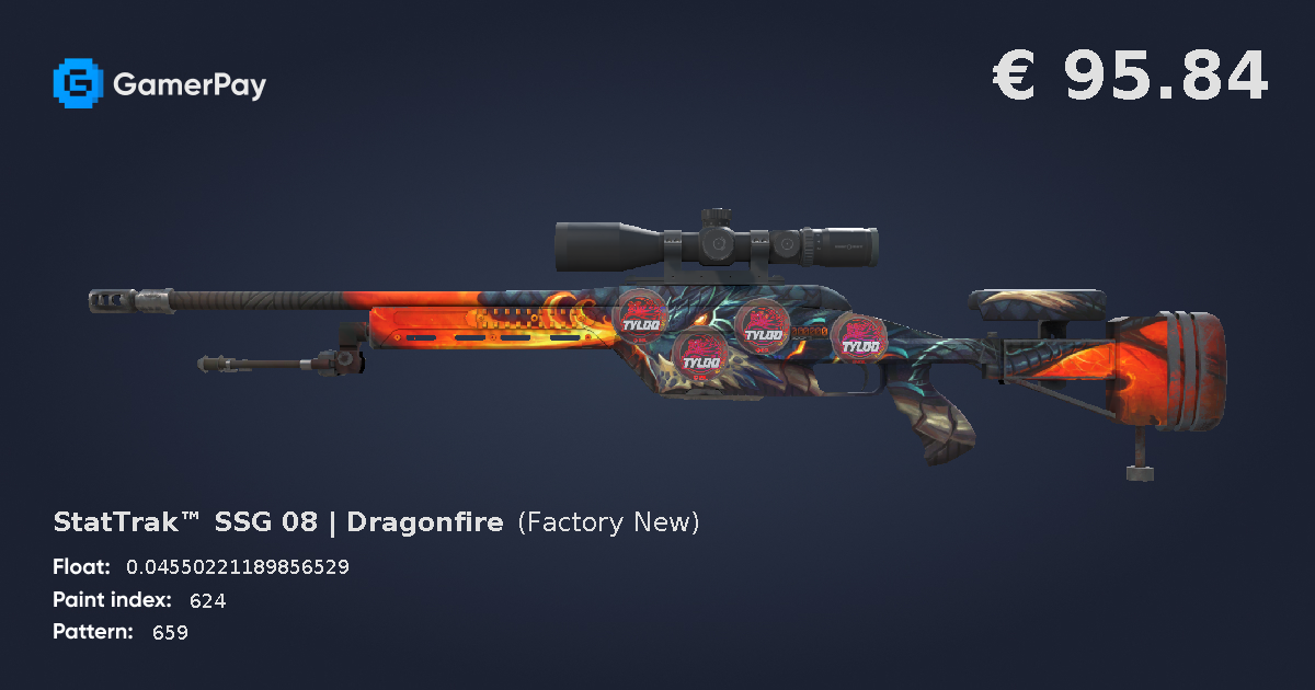 StatTrak™ SSG 08 | Dragonfire on GamerPay
