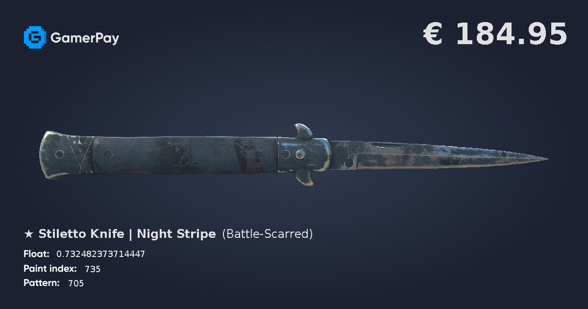 Stiletto Knife | Night Stripe on GamerPay