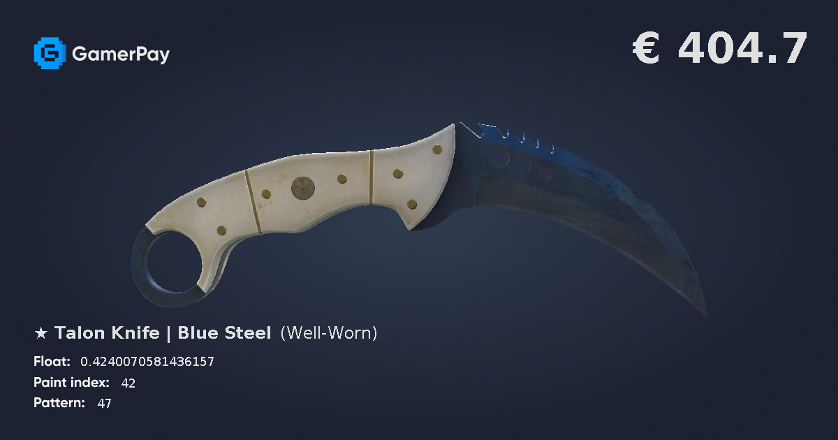 Talon Knife | Blue Steel on GamerPay