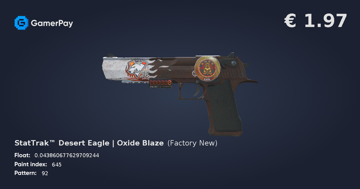 StatTrak™ Desert Eagle | Oxide Blaze on GamerPay
