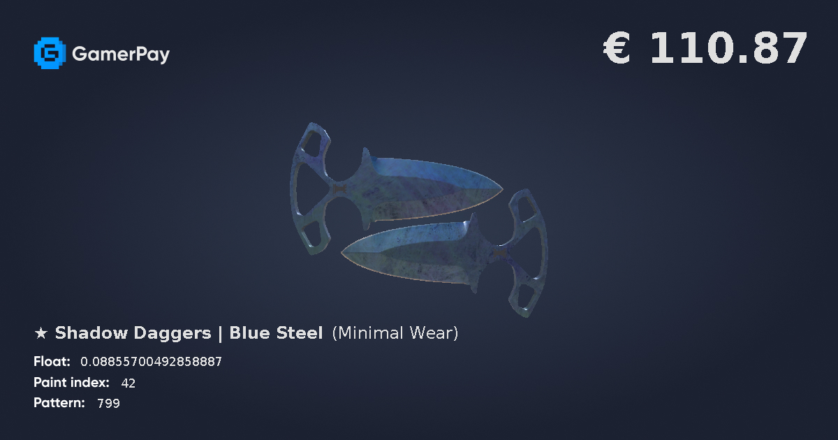 Shadow Daggers | Blue Steel on GamerPay