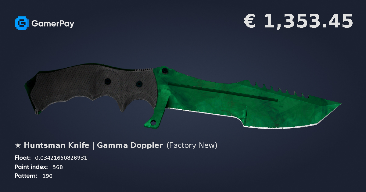 Huntsman Knife | Gamma Doppler Emerald on GamerPay
