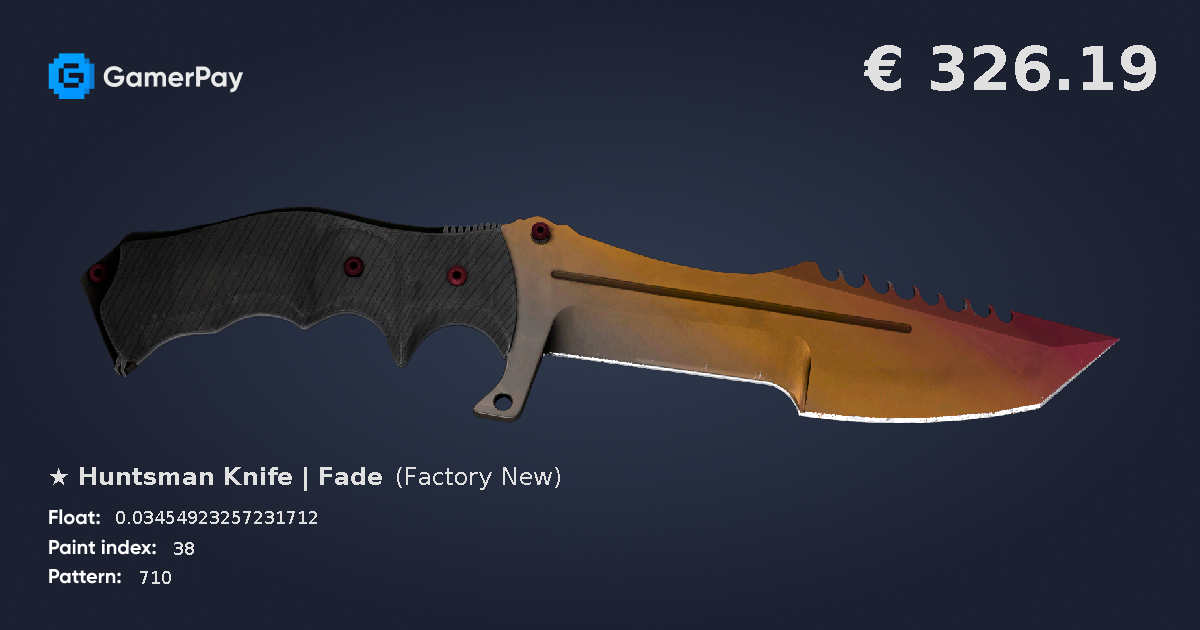 Huntsman Knife | Fade on GamerPay