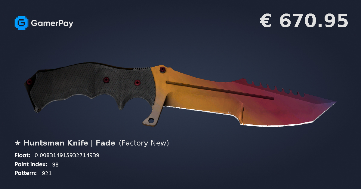 Huntsman Knife | Fade on GamerPay