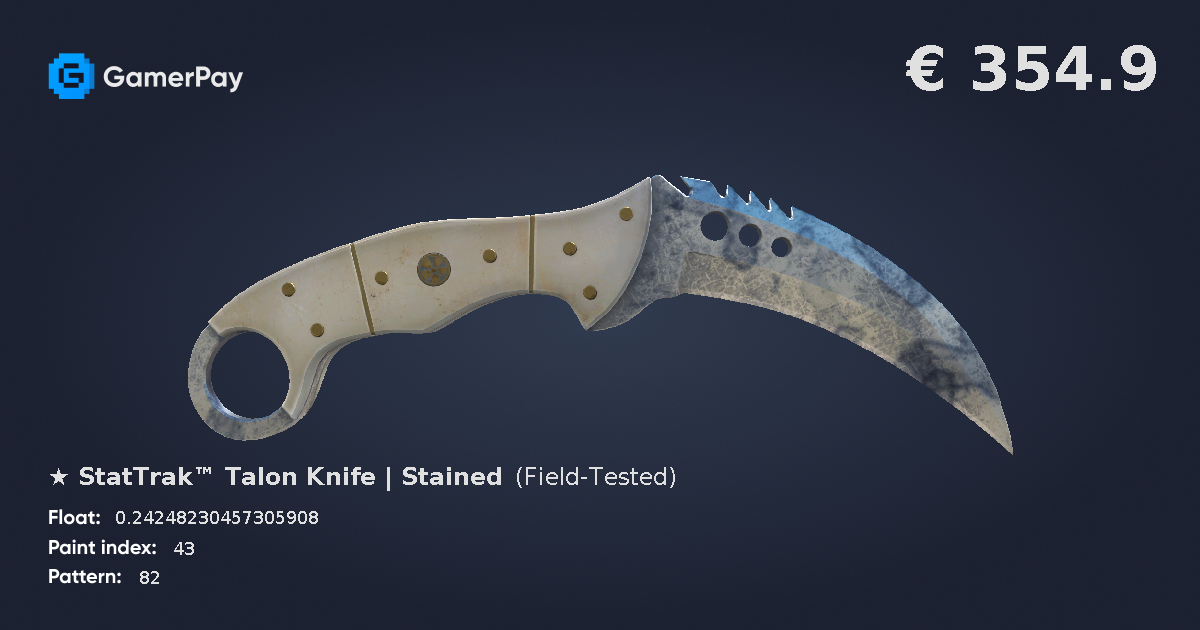 StatTrak™ Talon Knife | Stained on GamerPay