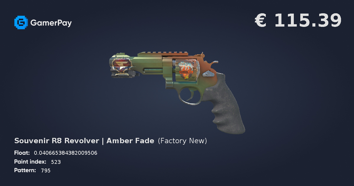 Souvenir R8 Revolver | Amber Fade on GamerPay