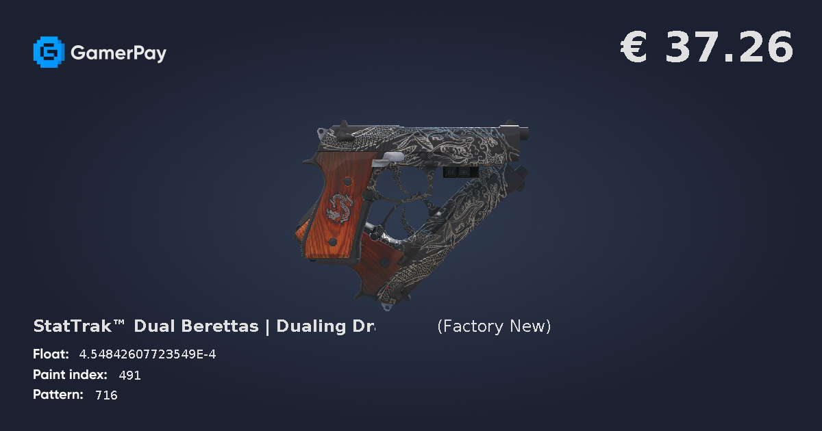 StatTrak™ Dual Berettas | Dualing Dragons on GamerPay