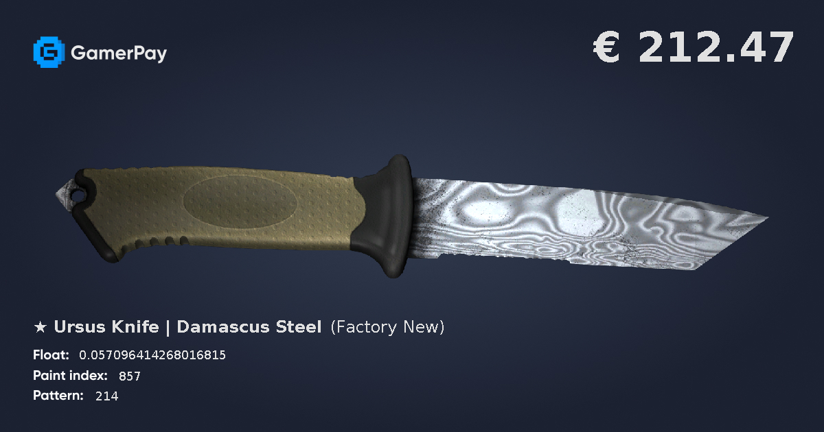 Ursus Knife | Damascus Steel on GamerPay