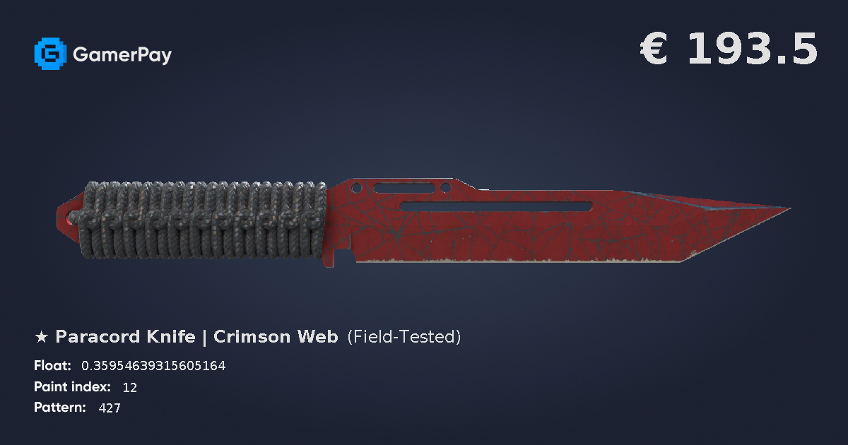 Paracord Knife | Crimson Web on GamerPay