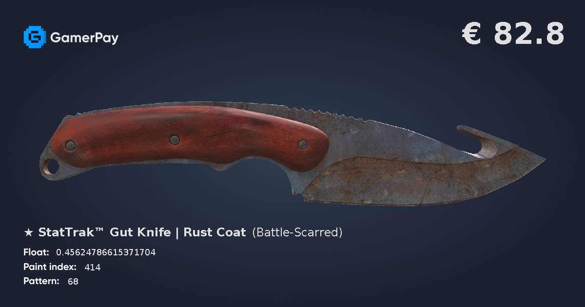 StatTrak™ Gut Knife | Rust Coat on GamerPay