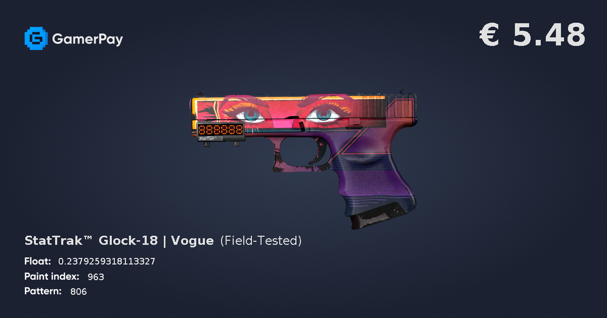 StatTrak™ Glock-18 | Vogue on GamerPay