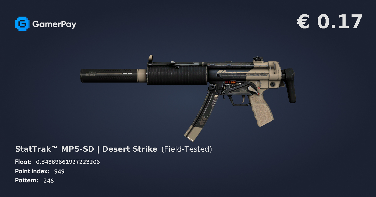 StatTrak™ MP5-SD | Desert Strike on GamerPay