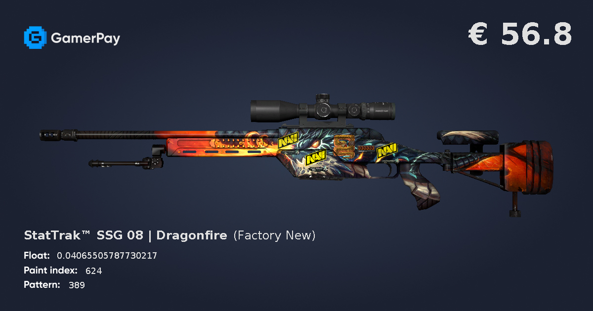 StatTrak™ SSG 08 | Dragonfire on GamerPay