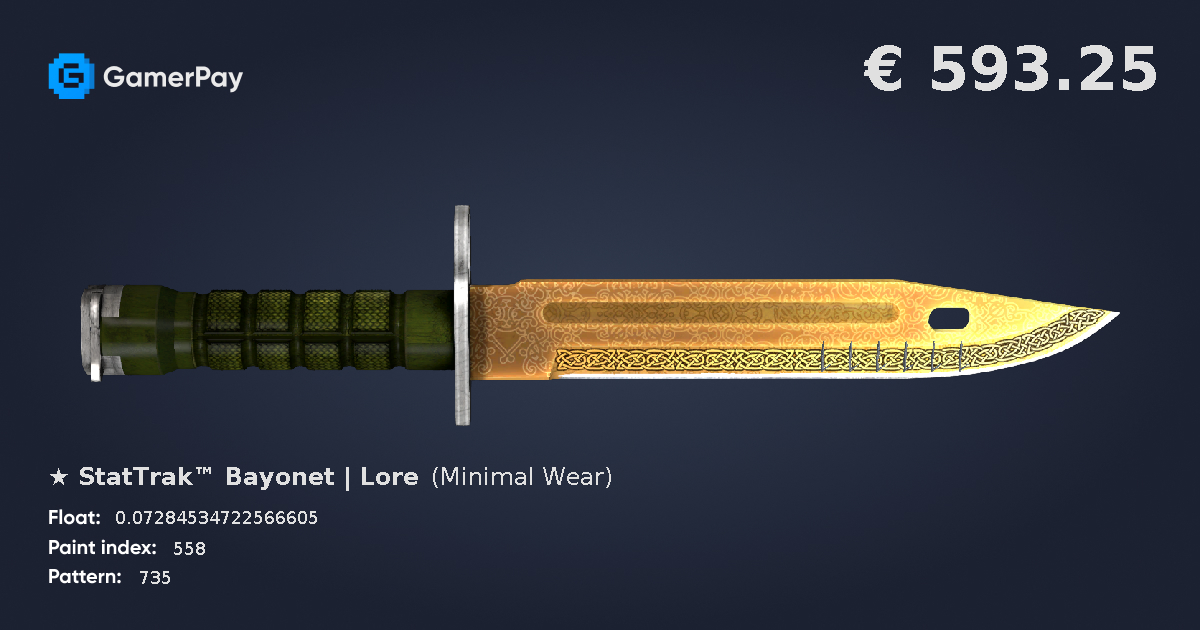 StatTrak™ Bayonet | Lore on GamerPay
