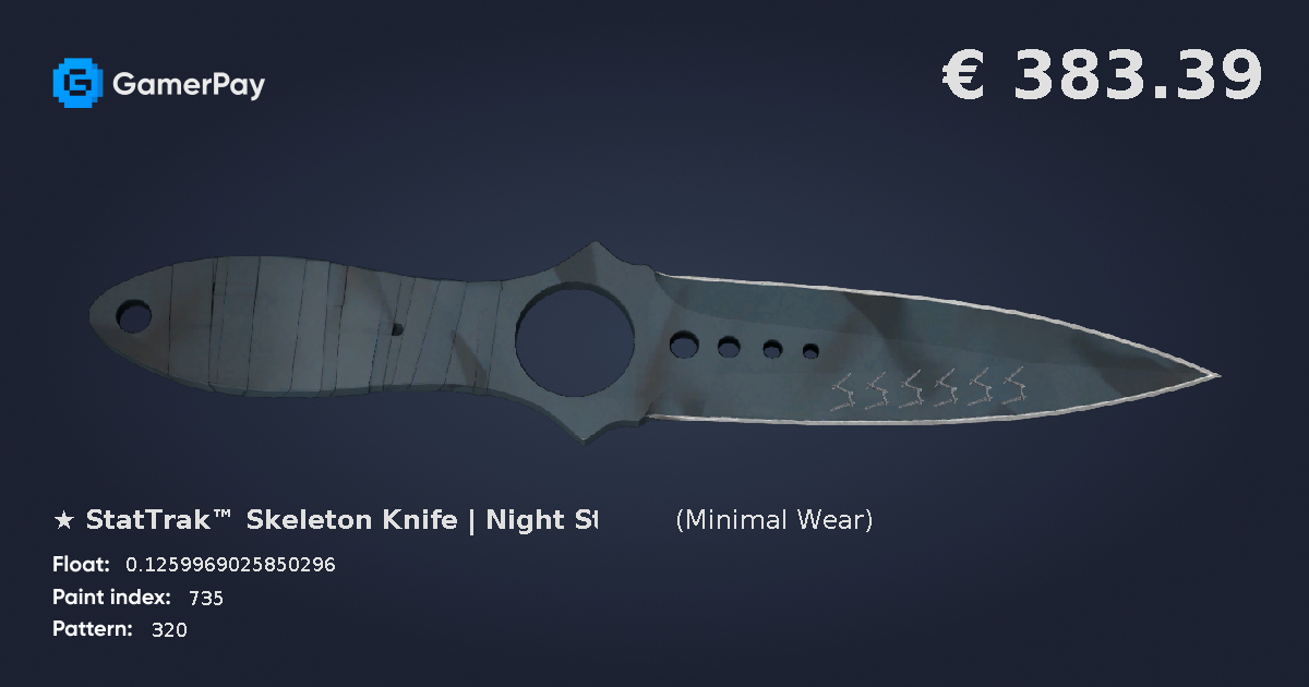 StatTrak™ Skeleton Knife | Night Stripe on GamerPay