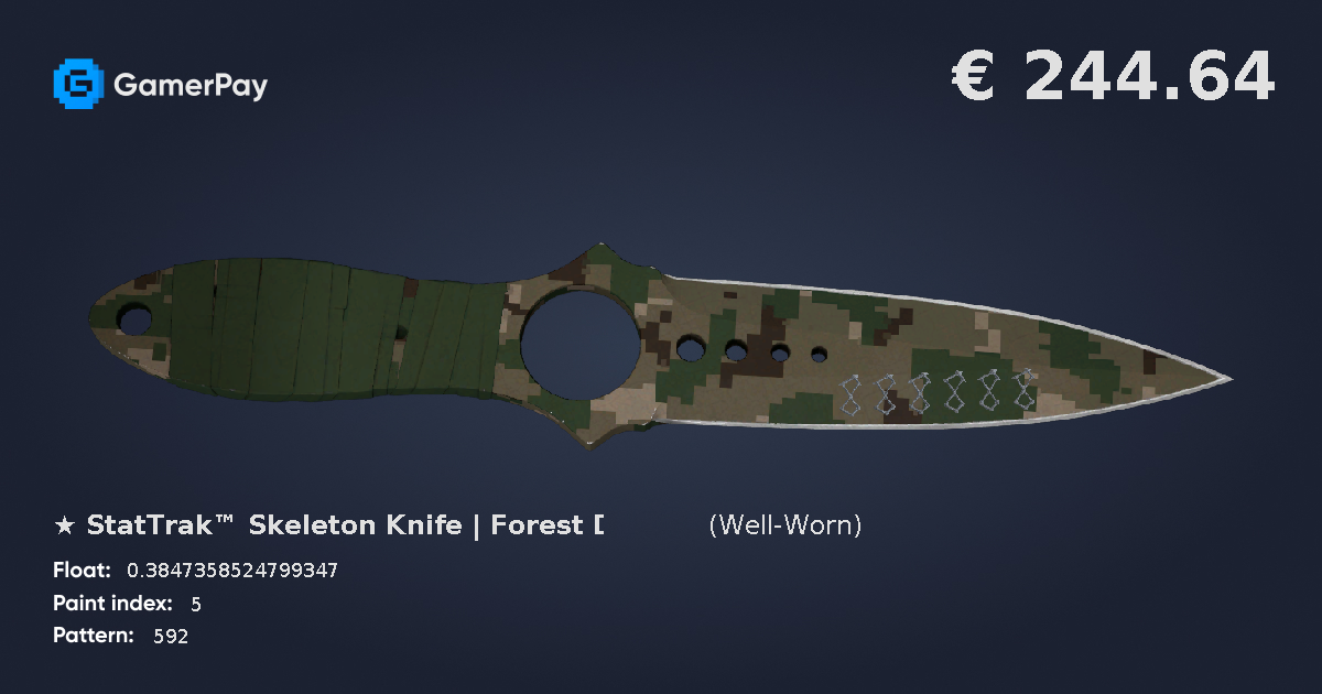 StatTrak™ Skeleton Knife | Forest DDPAT on GamerPay