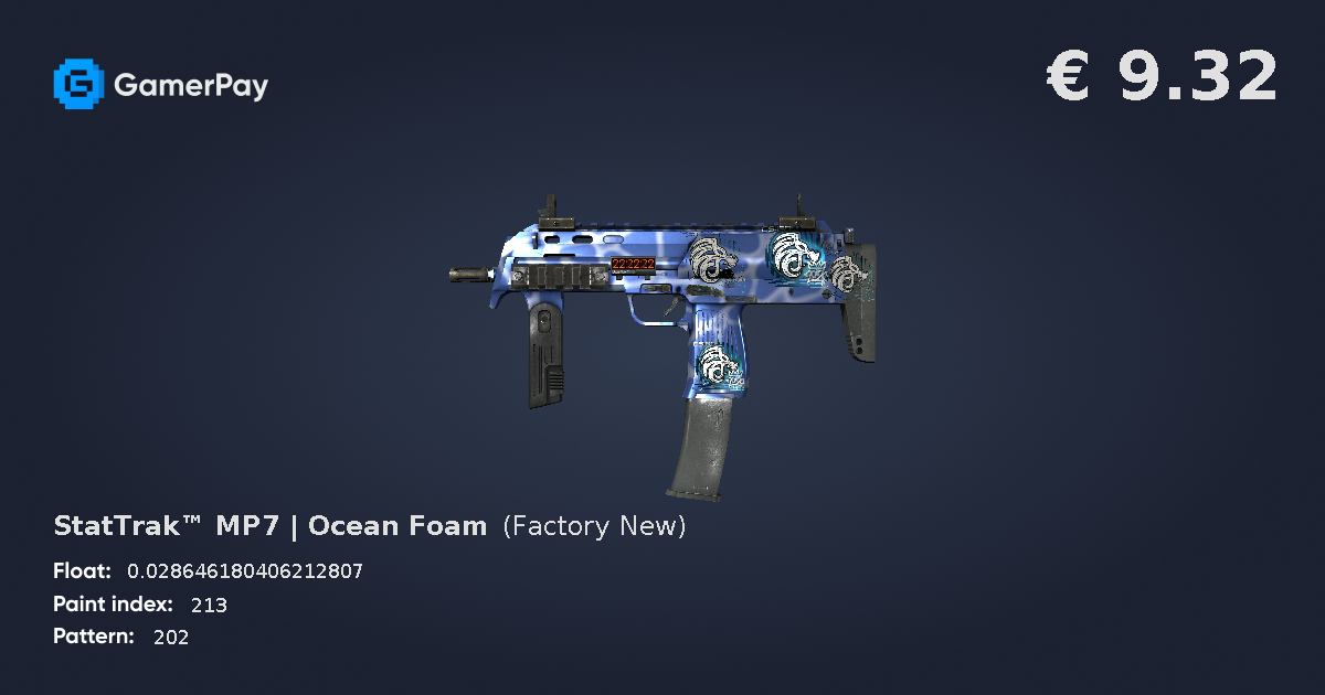 StatTrak™ MP7 | Ocean Foam on GamerPay