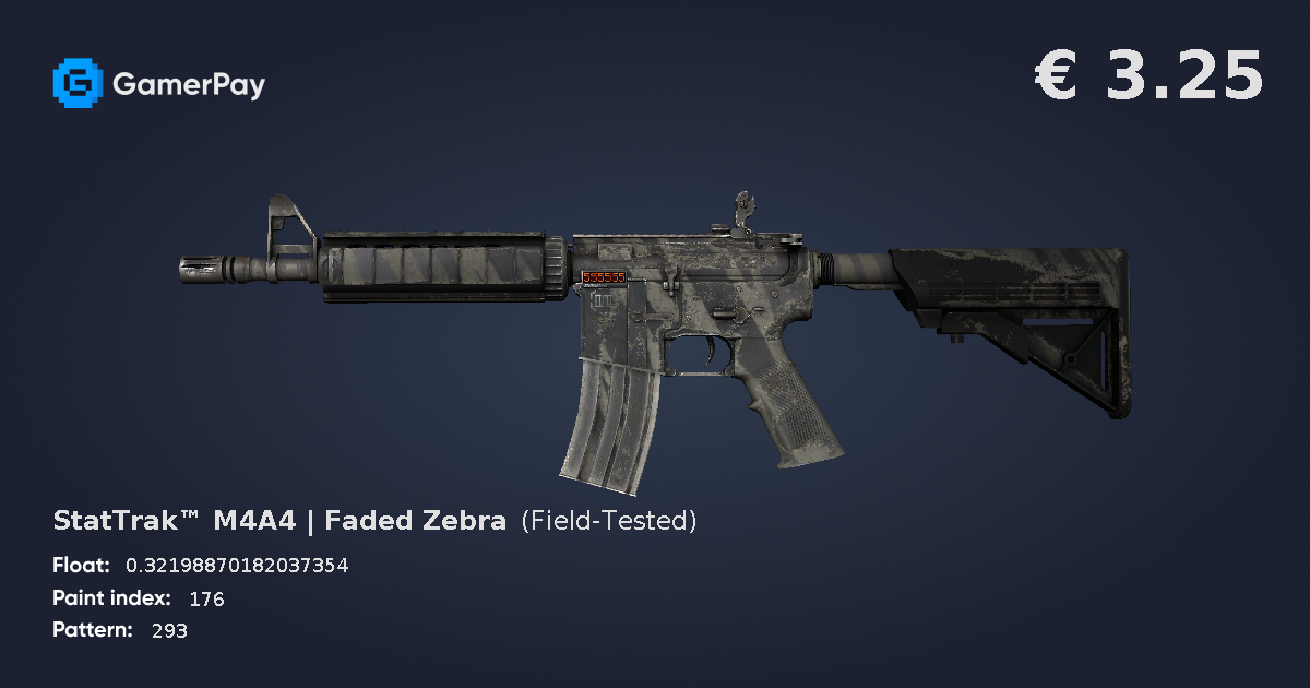 StatTrak™ M4A4 | Faded Zebra on GamerPay