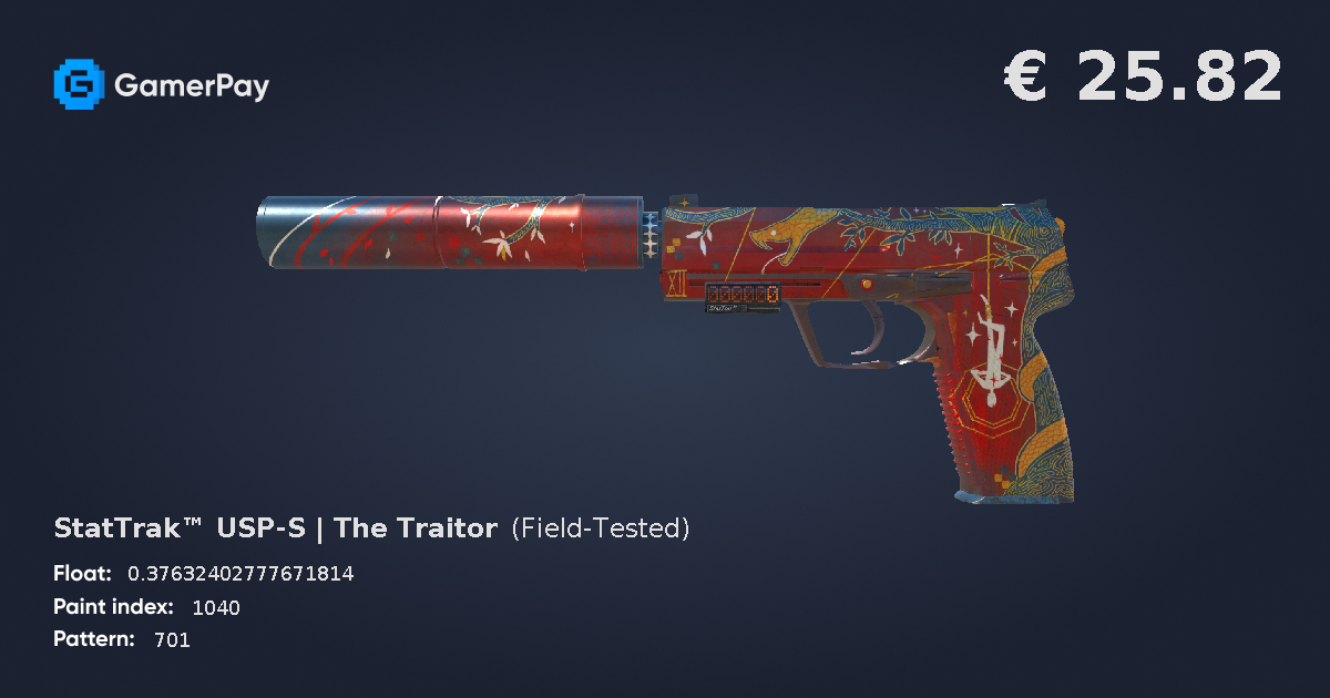 StatTrak™ USP-S | The Traitor on GamerPay