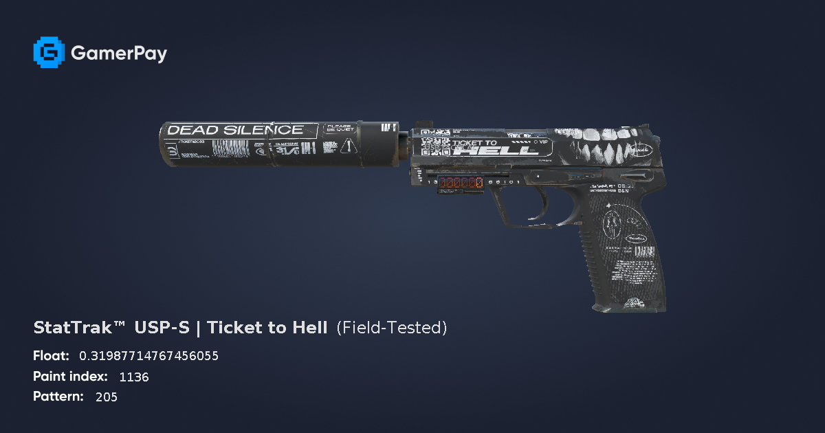 StatTrak™ USP-S | Ticket to Hell on GamerPay