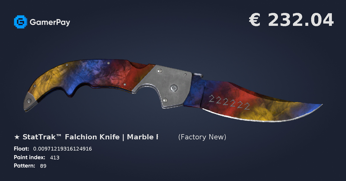 StatTrak™ Falchion Knife | Marble Fade on GamerPay
