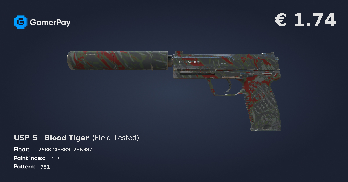 USP-S | Blood Tiger on GamerPay