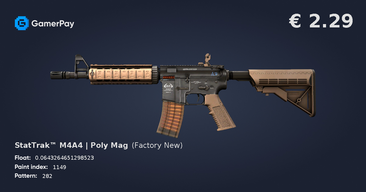 StatTrak™ M4A4 | Poly Mag on GamerPay