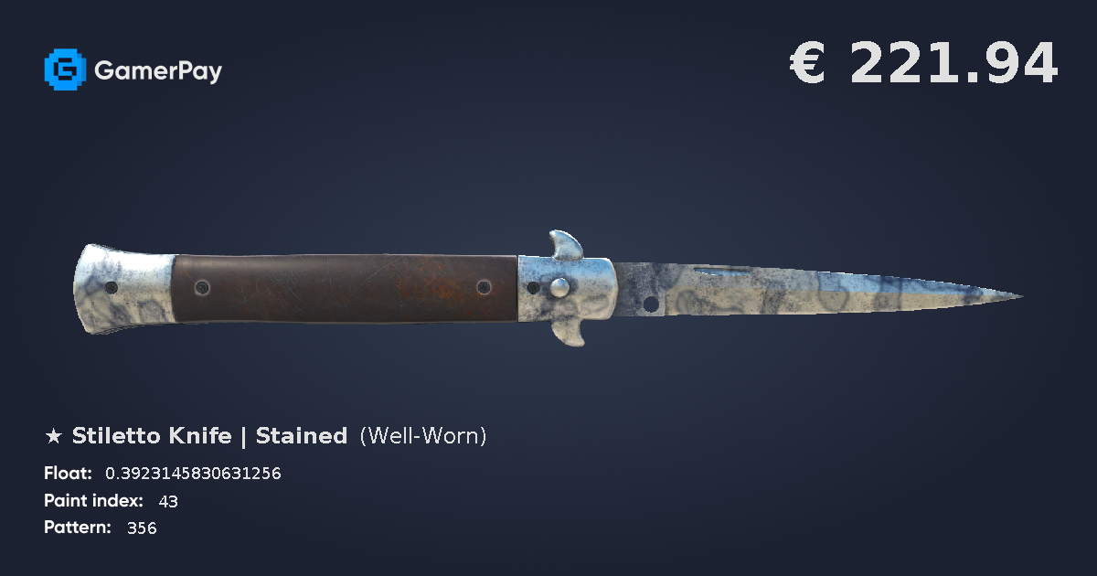 Stiletto Knife | Stained on GamerPay