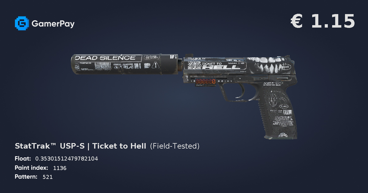 StatTrak™ USP-S | Ticket to Hell on GamerPay