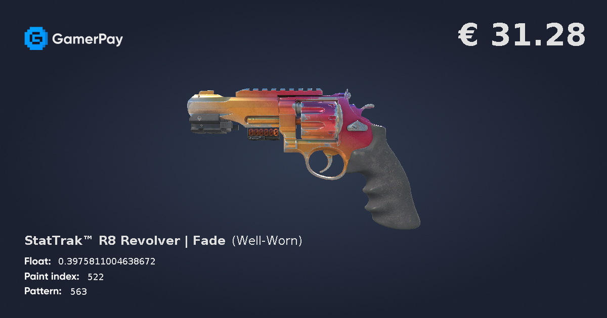 StatTrak™ R8 Revolver | Fade on GamerPay