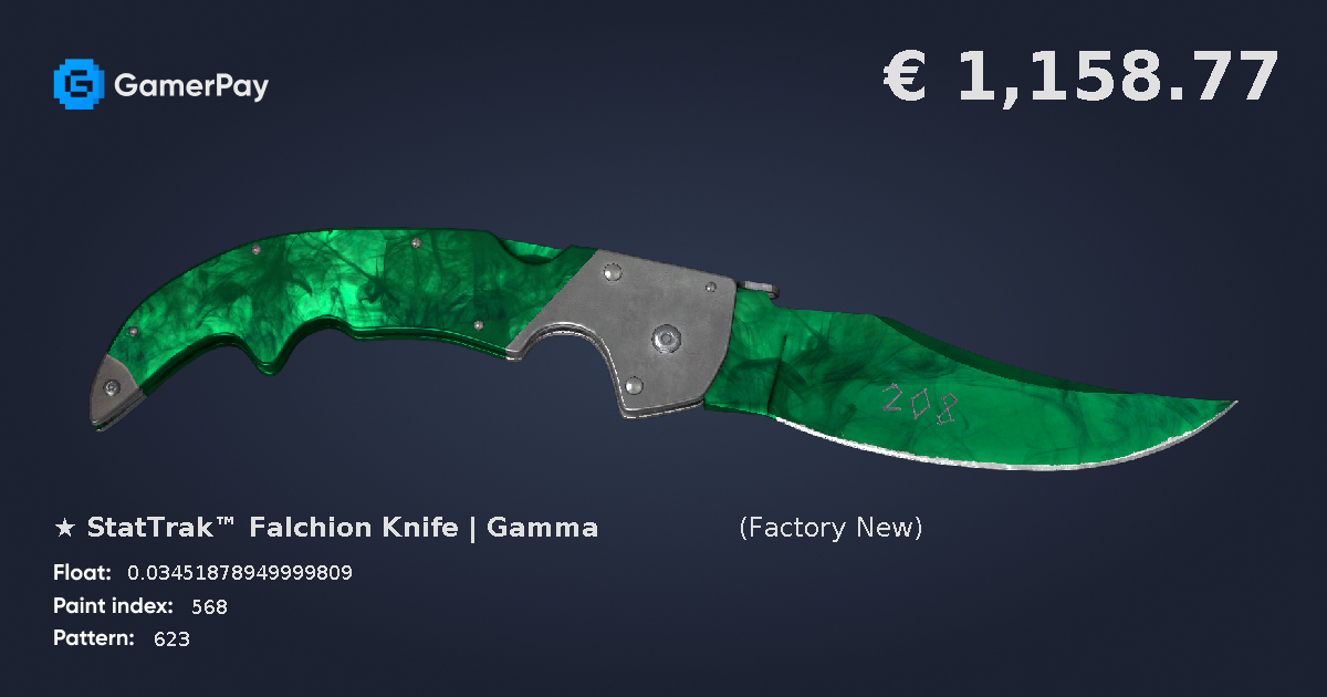 StatTrak™ Falchion Knife | Gamma Doppler Emerald on GamerPay