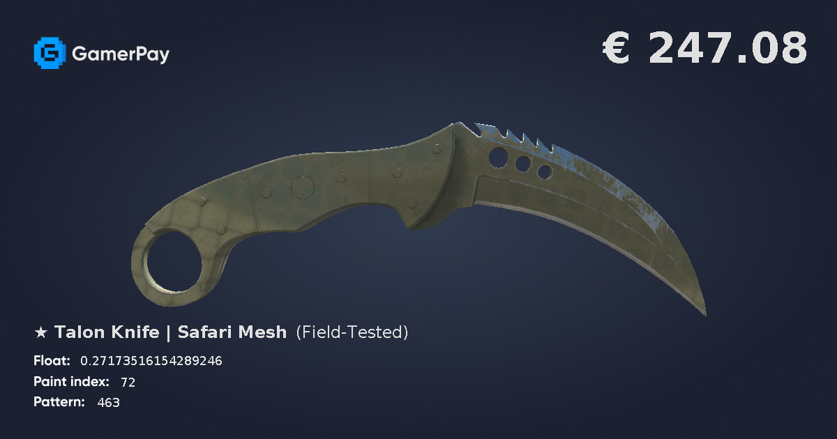 Talon Knife | Safari Mesh on GamerPay