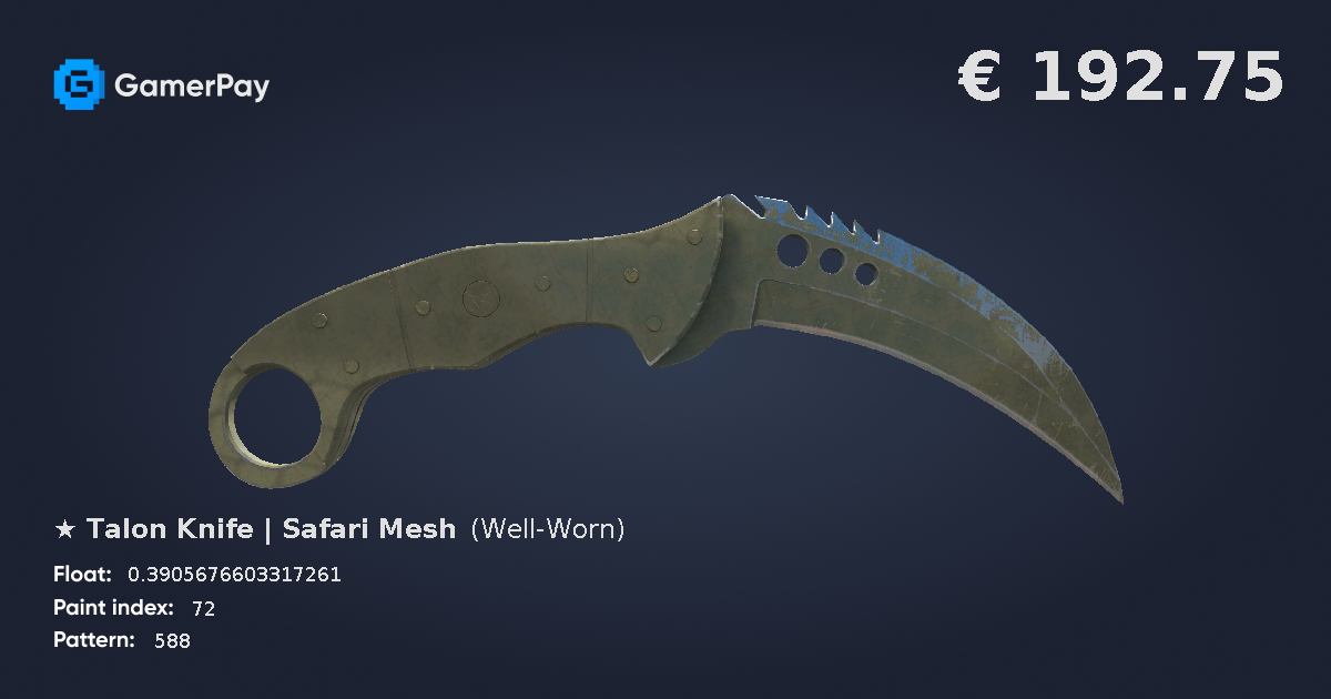 Talon Knife | Safari Mesh on GamerPay