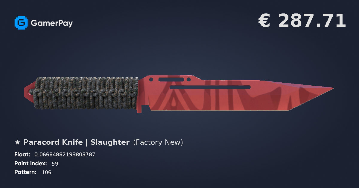 Paracord Knife | Slaughter on GamerPay
