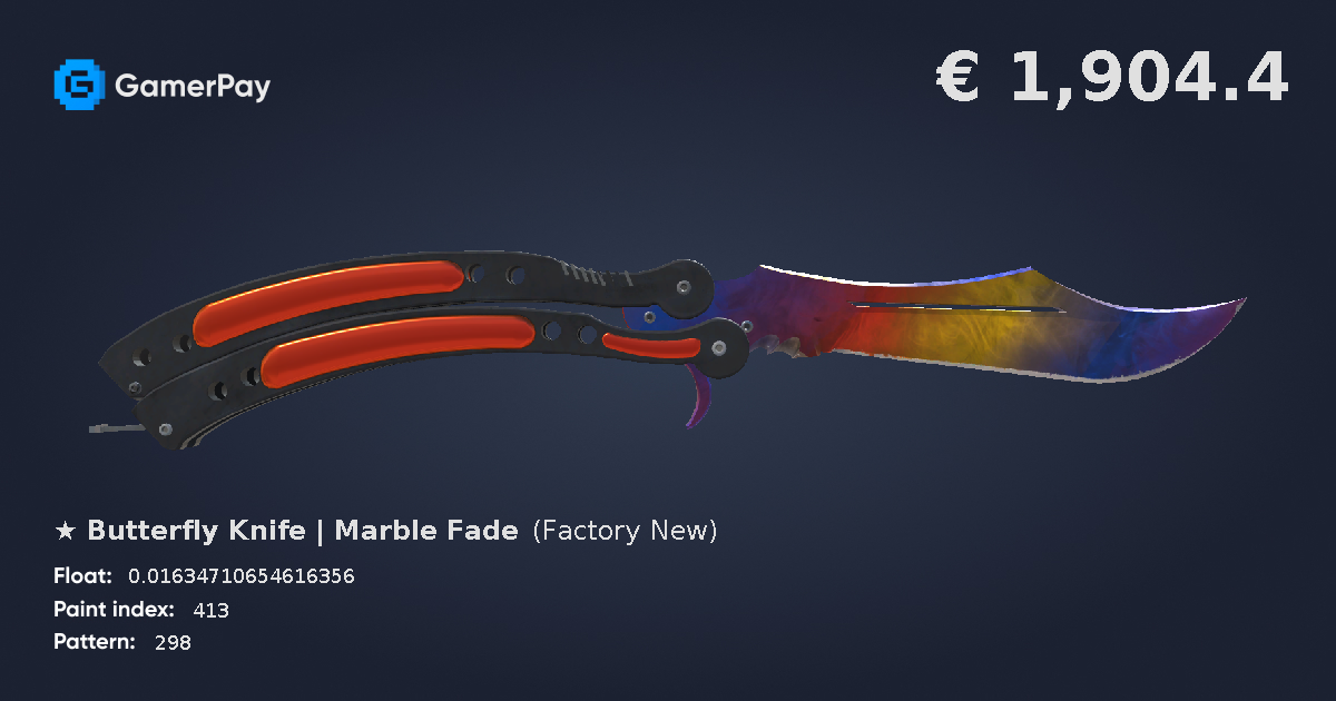 Butterfly Knife | Marble Fade on GamerPay