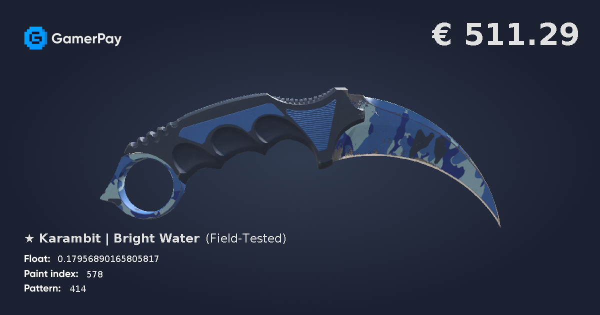 Karambit | Bright Water on GamerPay