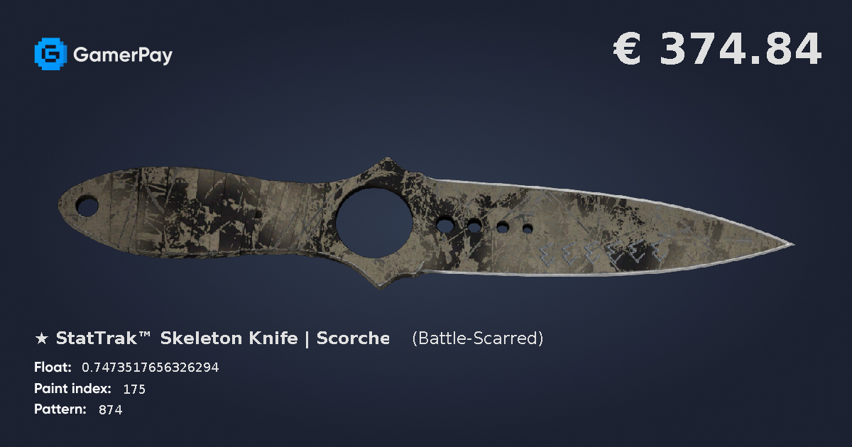StatTrak™ Skeleton Knife | Scorched on GamerPay