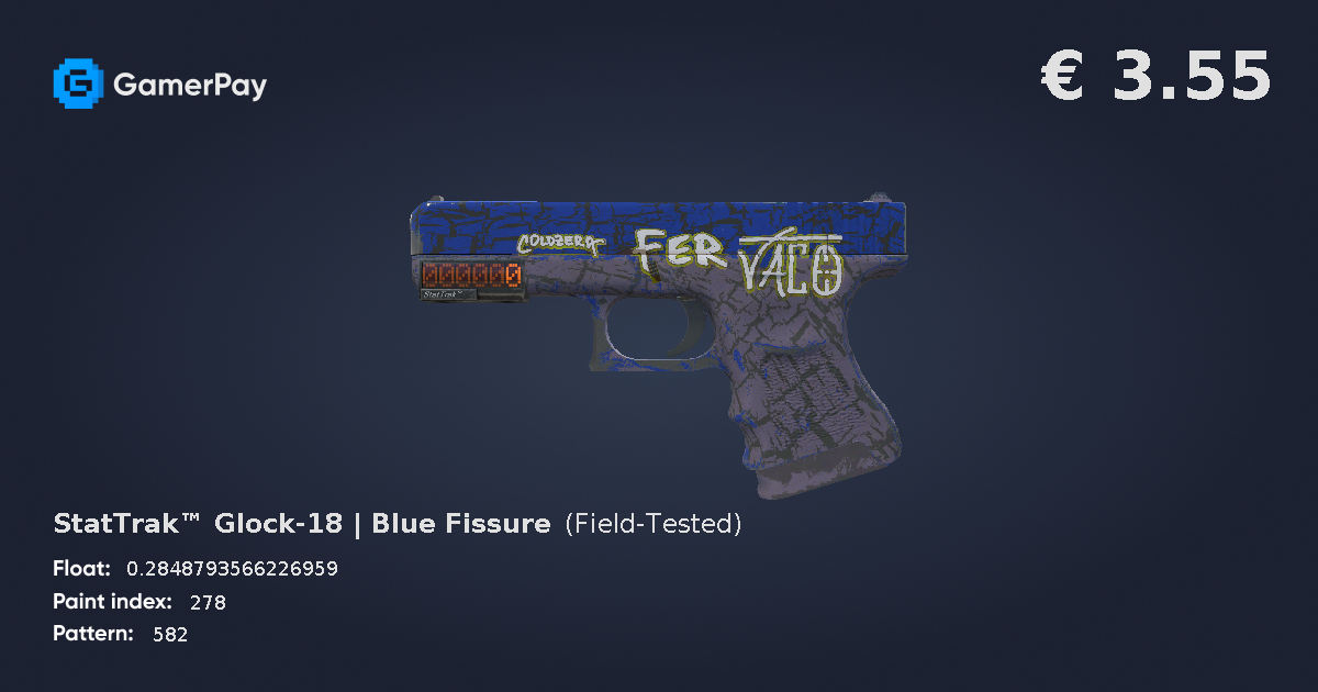 StatTrak™ Glock-18 | Blue Fissure on GamerPay